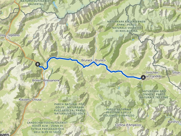 Pustertal Radweg Toblach nach Franzensfeste | Fahrradtour | Komoot